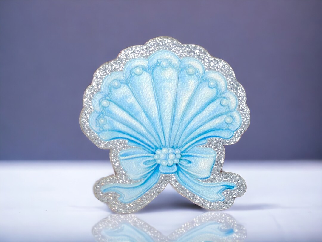 Beach Bride Blue Pearl Shell Hat Patch, Coquette Summer Shell Hat Patch ...