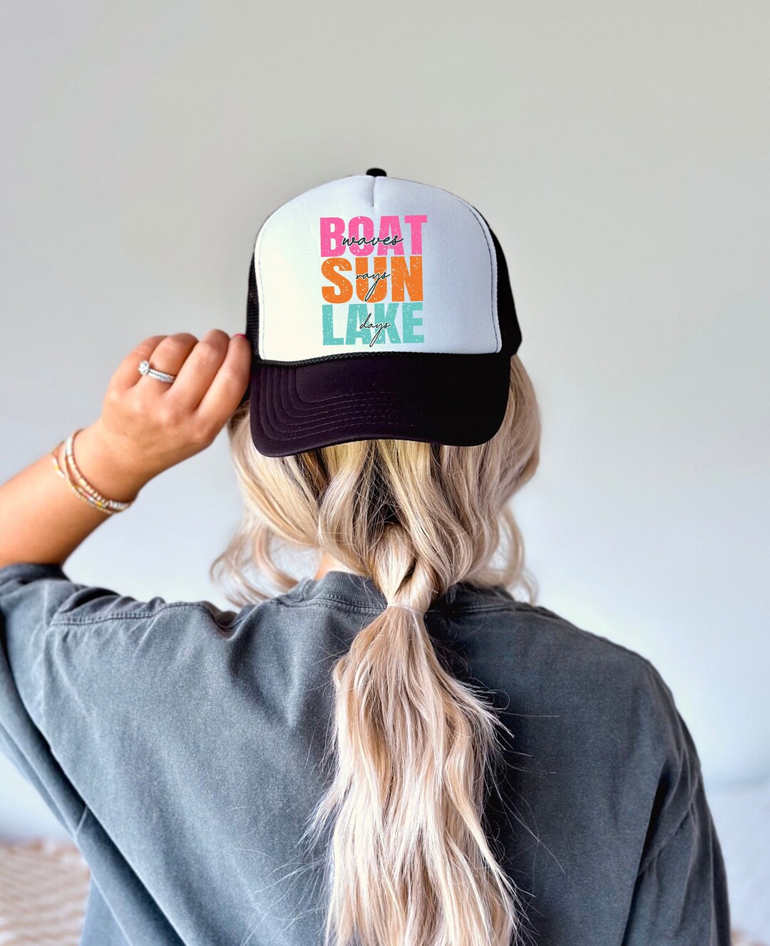 Boat Waves Sun Lake Days Hat Patch: Glitter Iron-on or Transfer - Etsy
