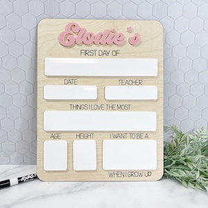 Laser File SVG Reusable Back to School Dry Erase Sign Instant Digital ...