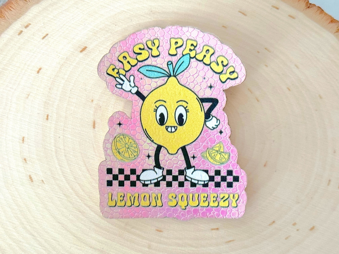 Retro Easy Peasy Lemon Squeezy Hat Patch, Funny Retro Summer Hat Patch ...