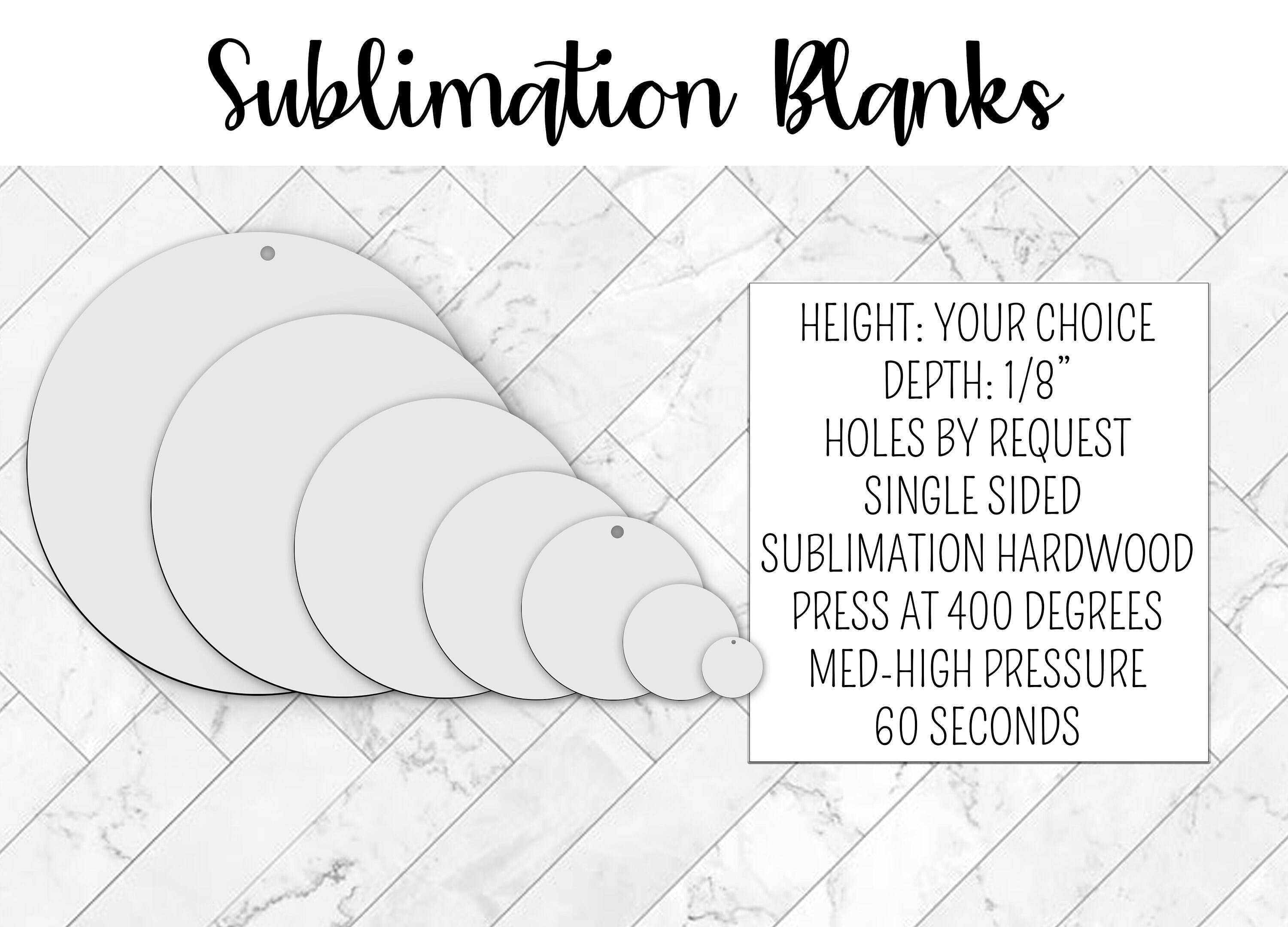 Circle Sublimation Blanks Custom Sublimation Shapes Circle Signs Blank ...