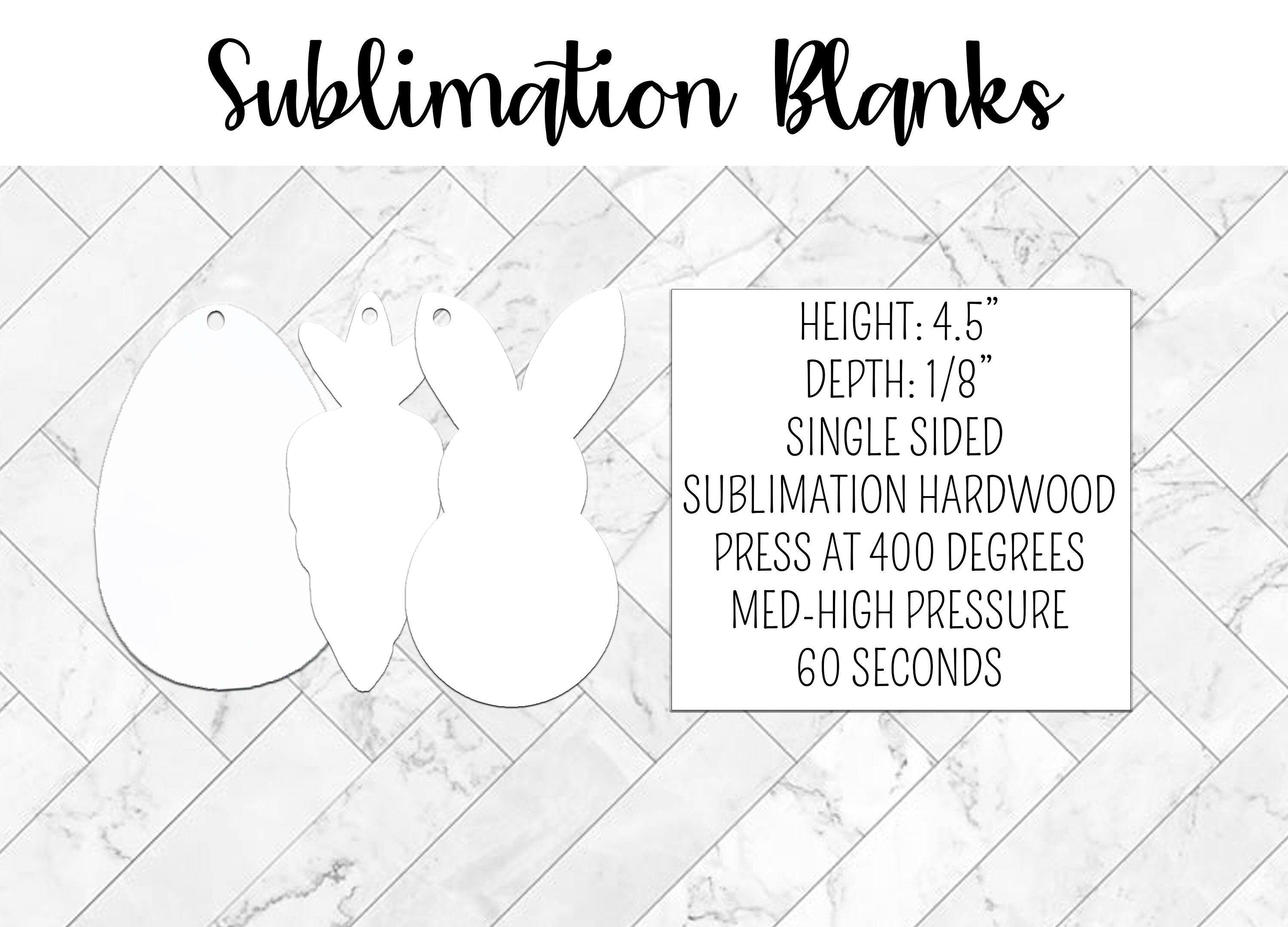 Easter Sublimation Blanks Easter Ornament Blanks Bunny Sublimation ...