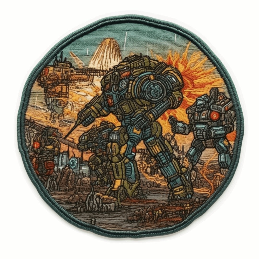 Sci-fi Robots Patch Iron-on/sew-on Applique for Vest Jacket Bag ...