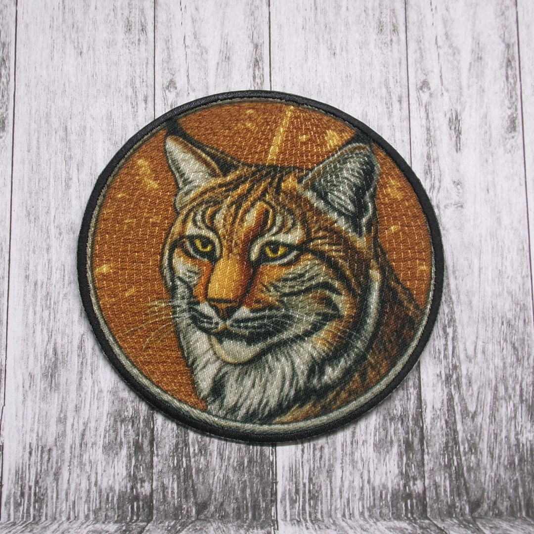 Bobcat Patch Iron-on Applique for Jacket, Clothing, Backpack, Wildlife ...