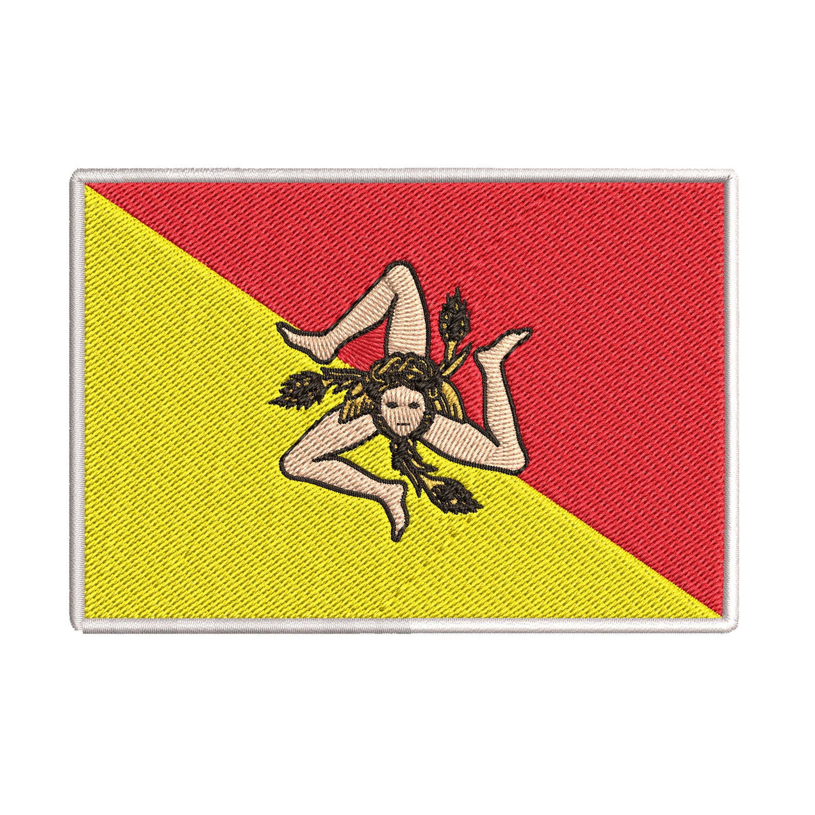 Sicily Flag Embroidered Iron-on Patch ITALIAN ITALY Sicilia - Etsy