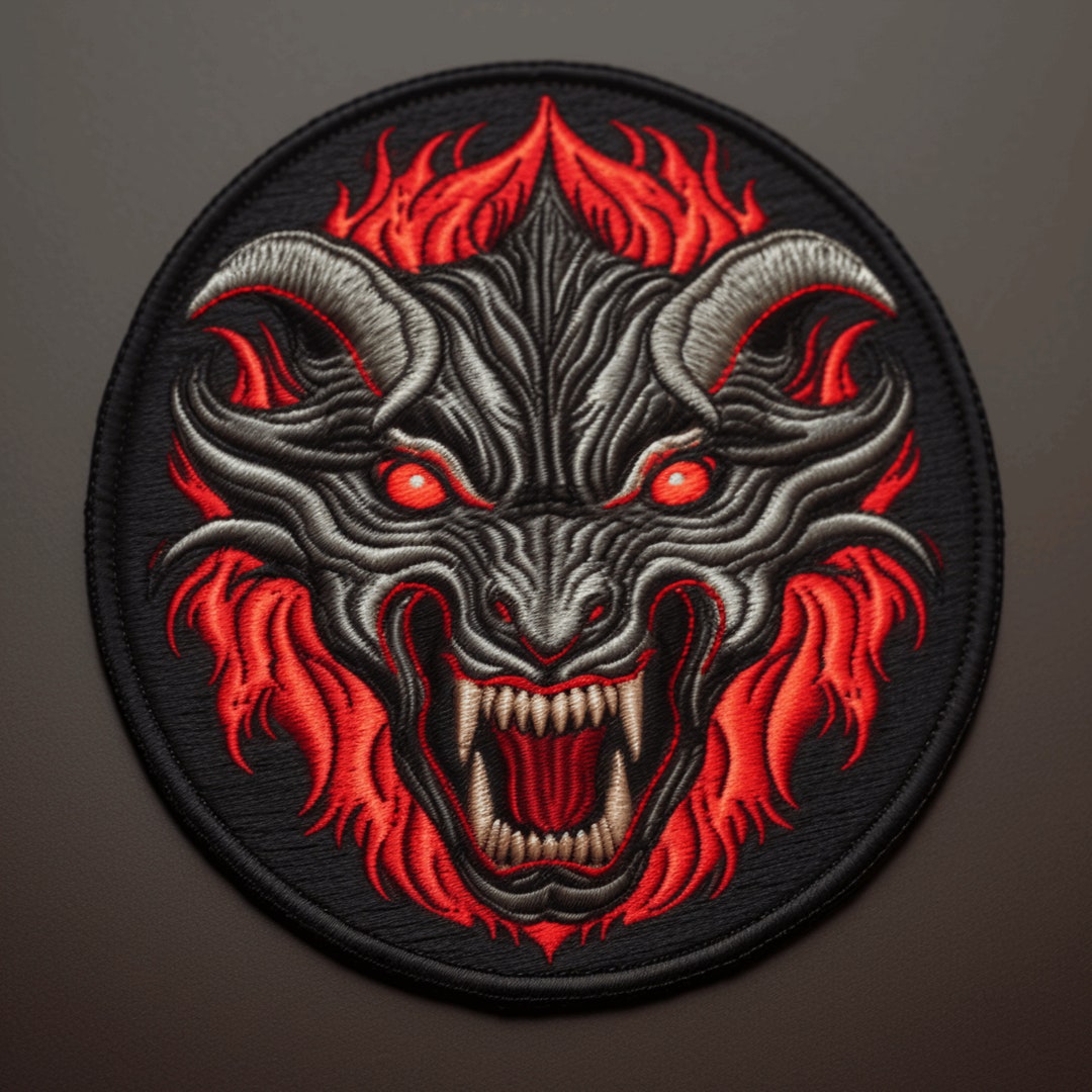 Cryptid Goat Patch Iron-on/sew-on Applique for Vest Jacket Bag Clothing ...