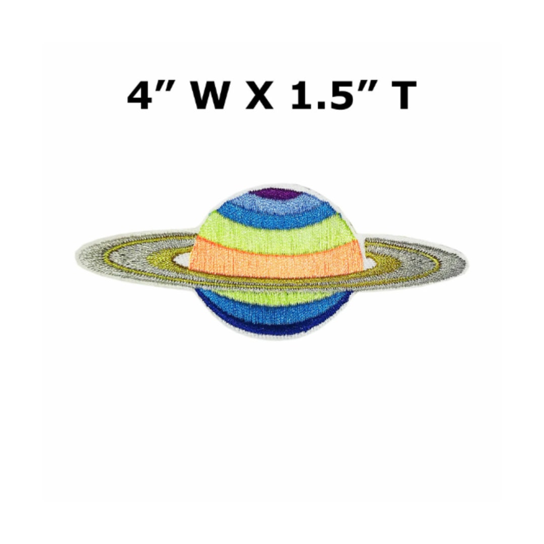 Planet Saturn Cut Out Embroidered Patch Iron on / Sew on Fun Applique ...