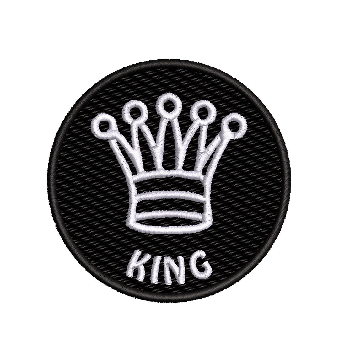 White King Chess Piece Patch Embroidered Iron-on/sew-on DIY Applique ...