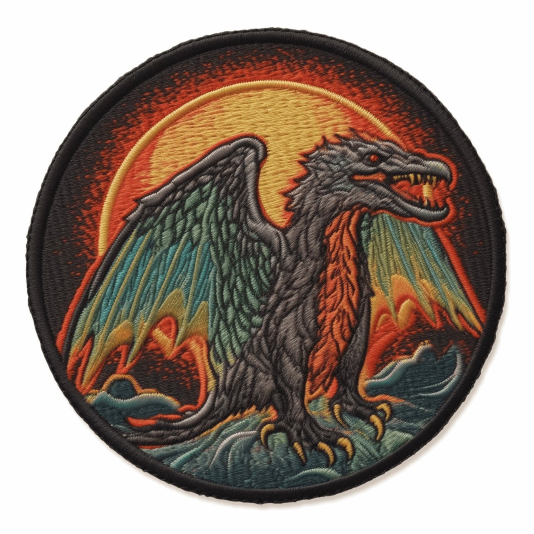 Kaiju Monster Patch Iron-on/sew-on Applique for Vest Jacket Clothing ...