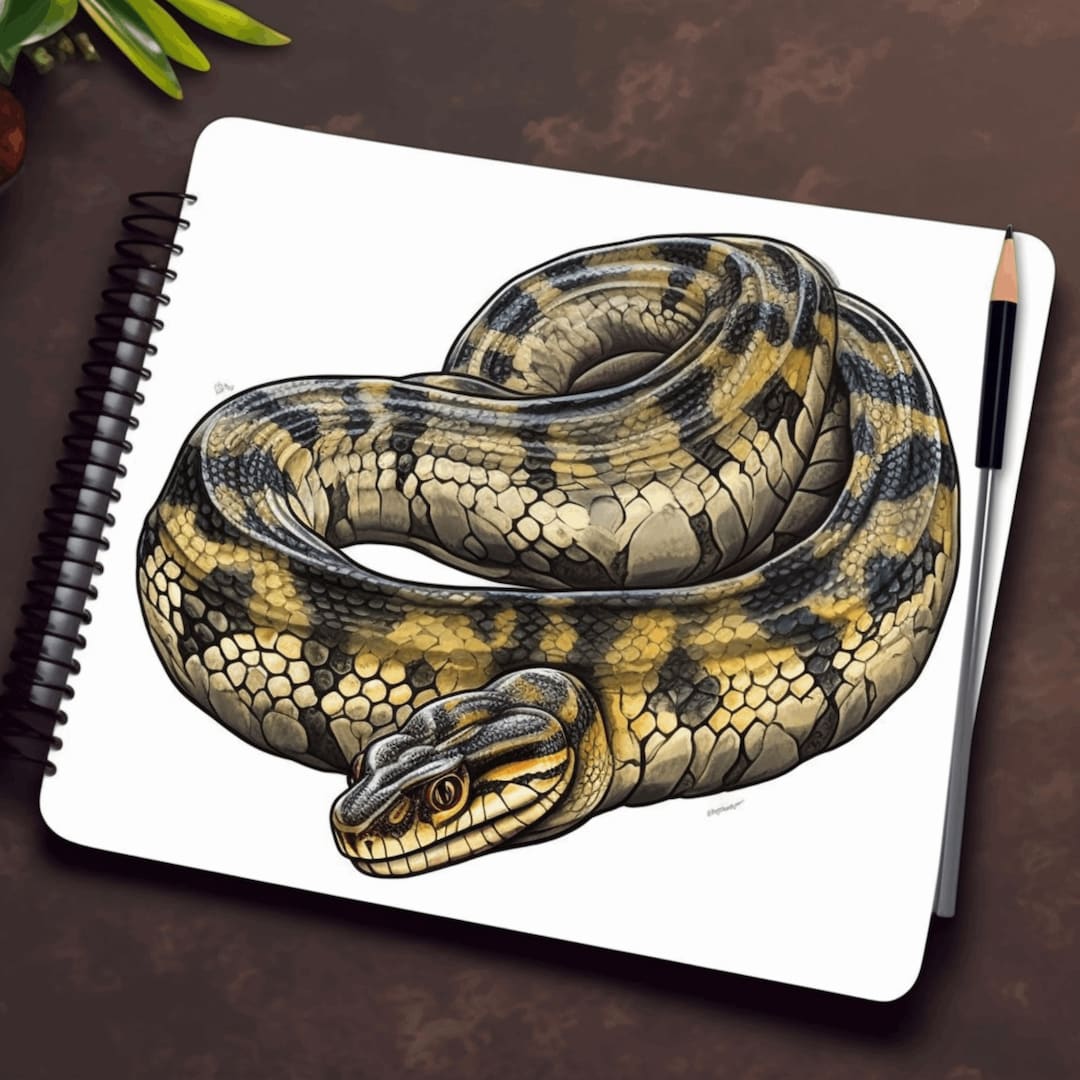 Burmese Python Sticker, Wild Animal Sticker, Vinyl Stickers Decals ...