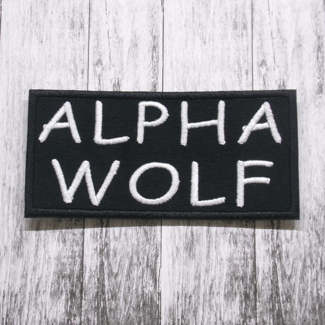 Alpha Wolf Patch Embroidered DIY Iron-on Applique Vest Jacket Bag ...