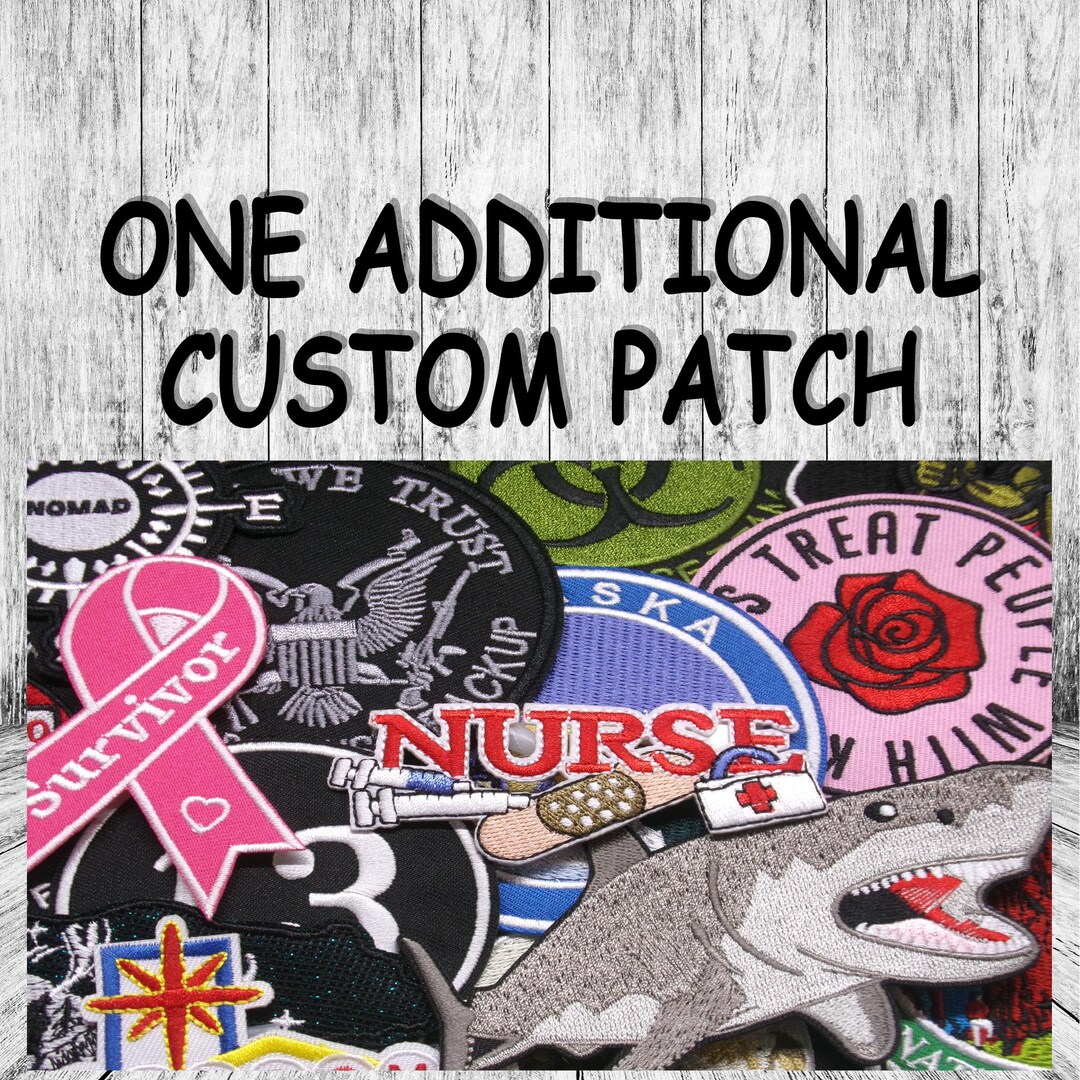 Custom ADD-ON: Additional Patch - Embroidered Iron-on/sew-on Decorative ...