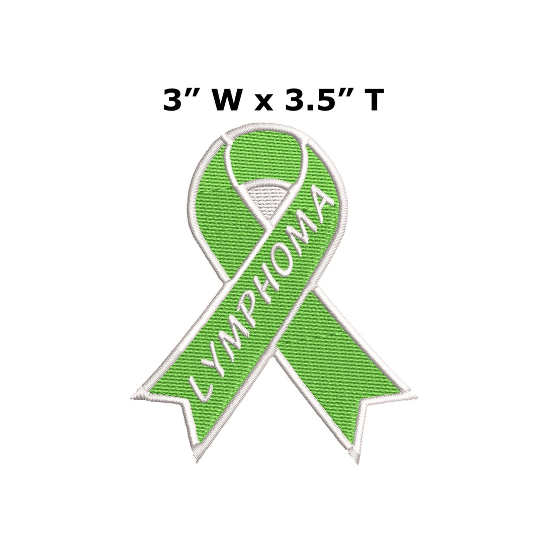 Lymphoma Awareness Support Ribbon Embroidered Patch Iron-on Custom ...