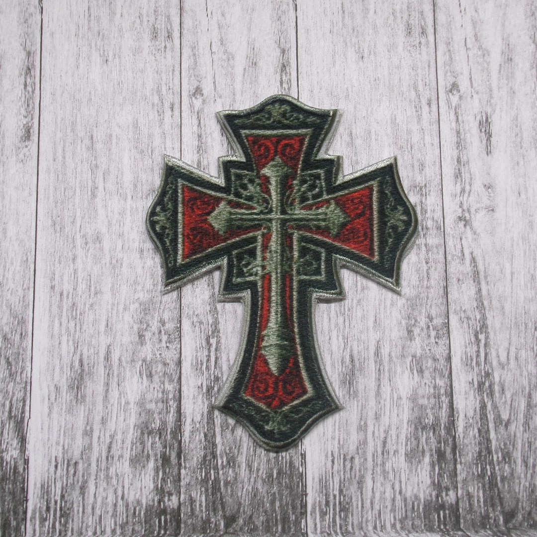 Templar Cross Patch Iron-on Applique for Jacket, Clothing, Backpack ...