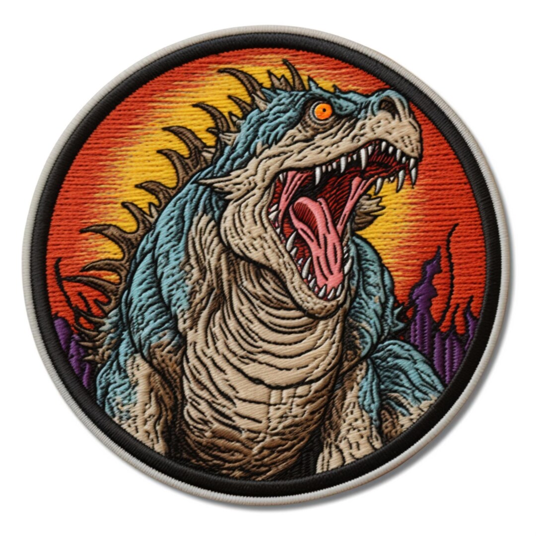 Kaiju Monster Patch Iron-on/sew-on Applique for Vest Jacket Clothing ...