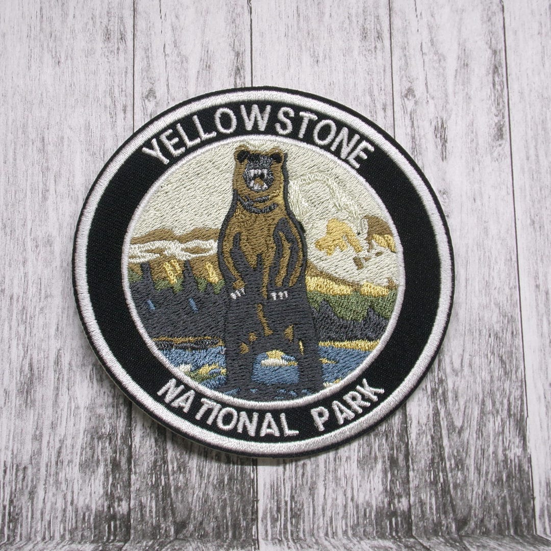 Yellowstone National Park Patch/iron-on Patch/bear & Nature Badge ...
