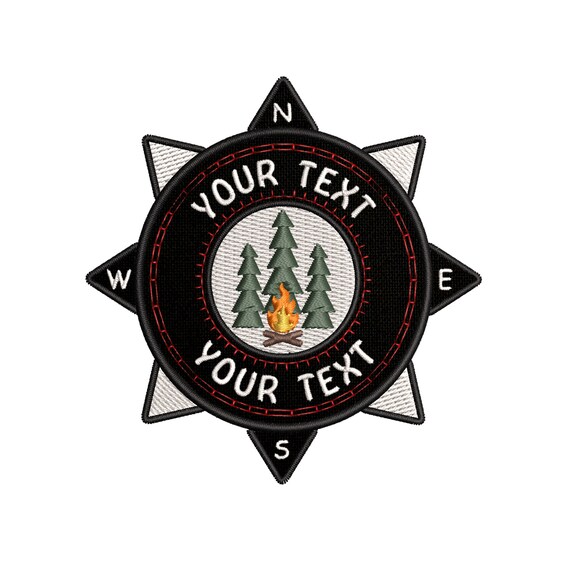 CUSTOM your Name Personalized Text Badge Compass - Etsy