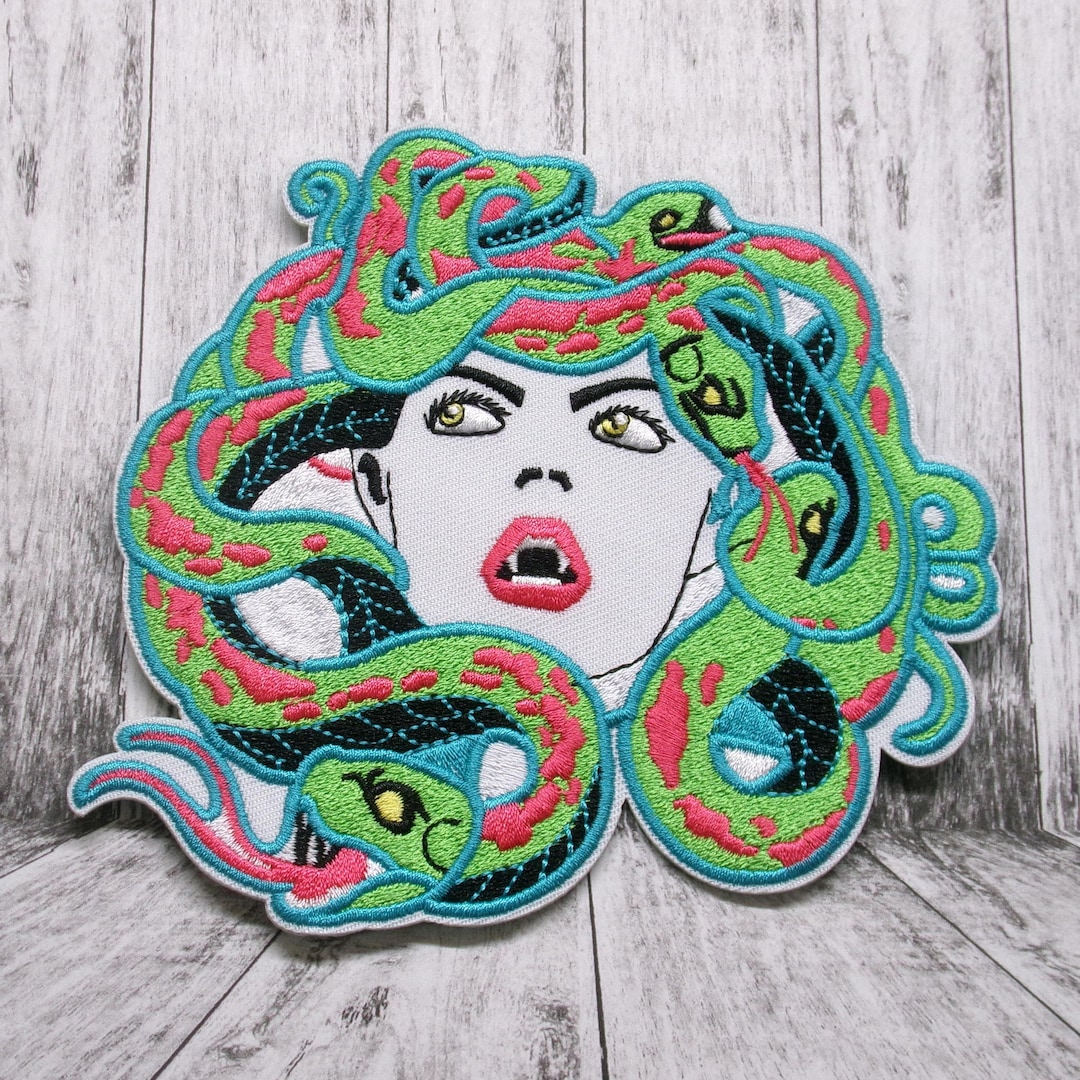 Snake Patch,medusa Patch,myth of Olympus Patch,embroidered Patch,sew on ...