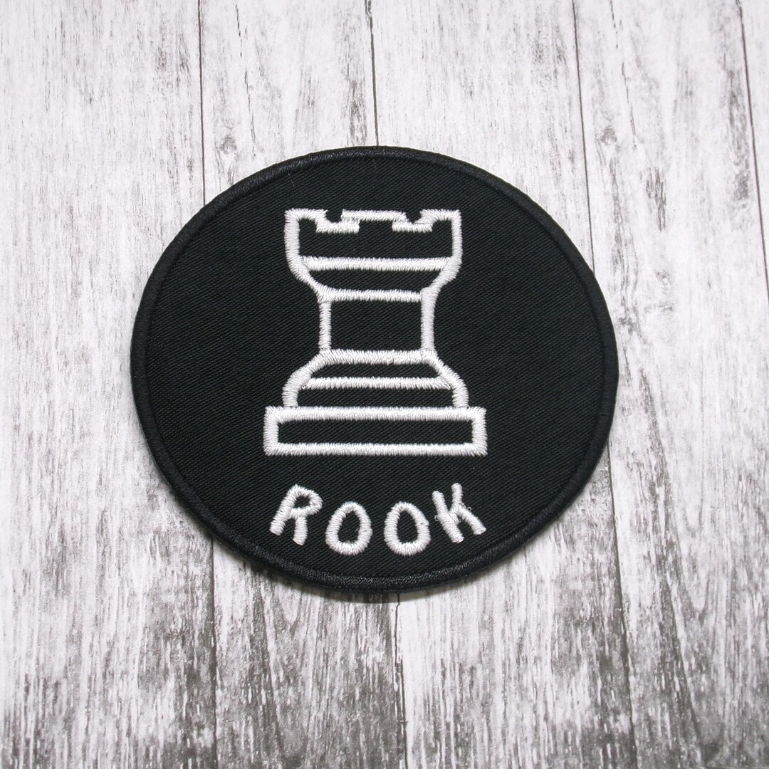 White Rook Chess Piece Patch Embroidered Iron-on/sew-on DIY Applique ...