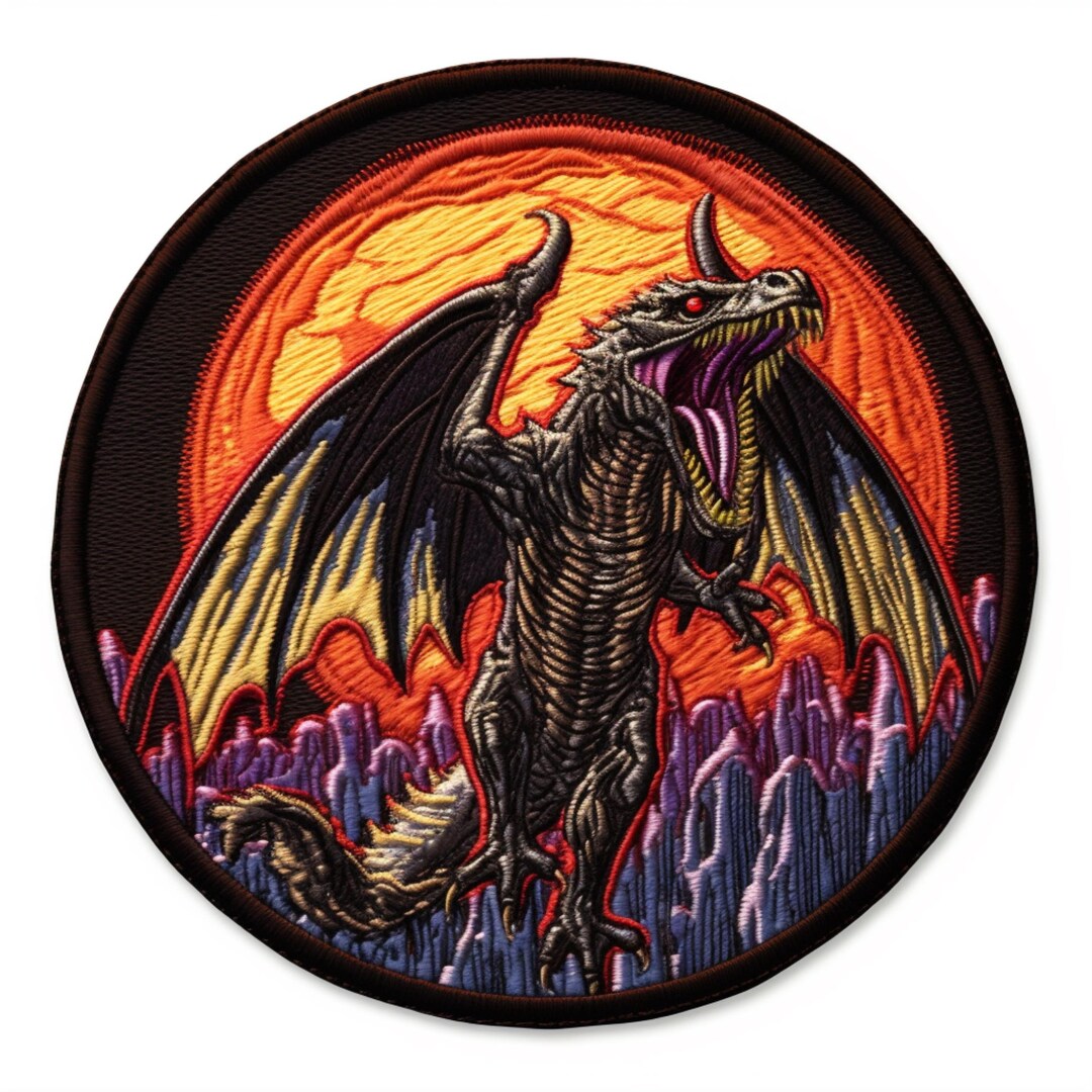 Kaiju Monster Patch Iron-on/sew-on Applique for Vest Jacket Clothing ...