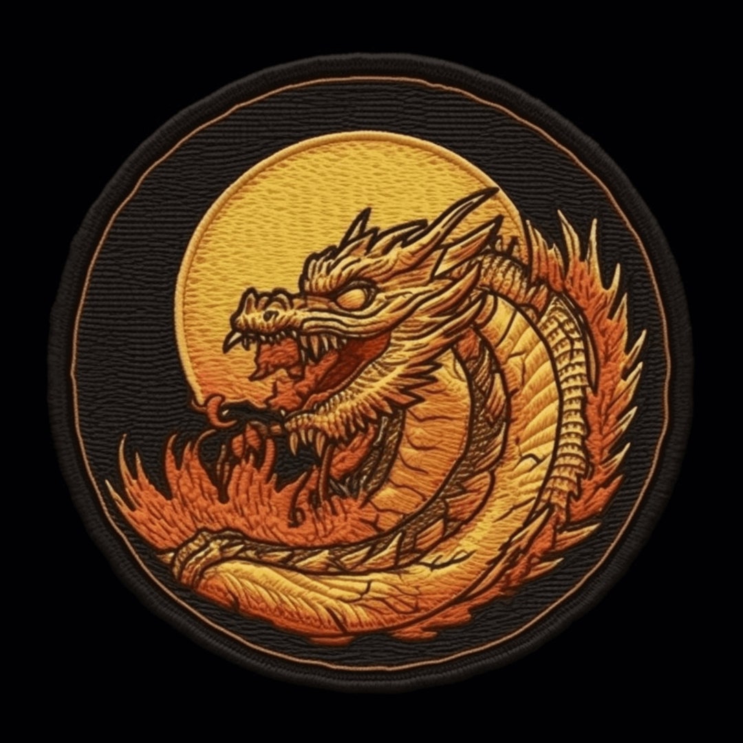Mythical Dragon Patch Iron-on/sew-on DIY Applique for Vest Jacket Bag ...