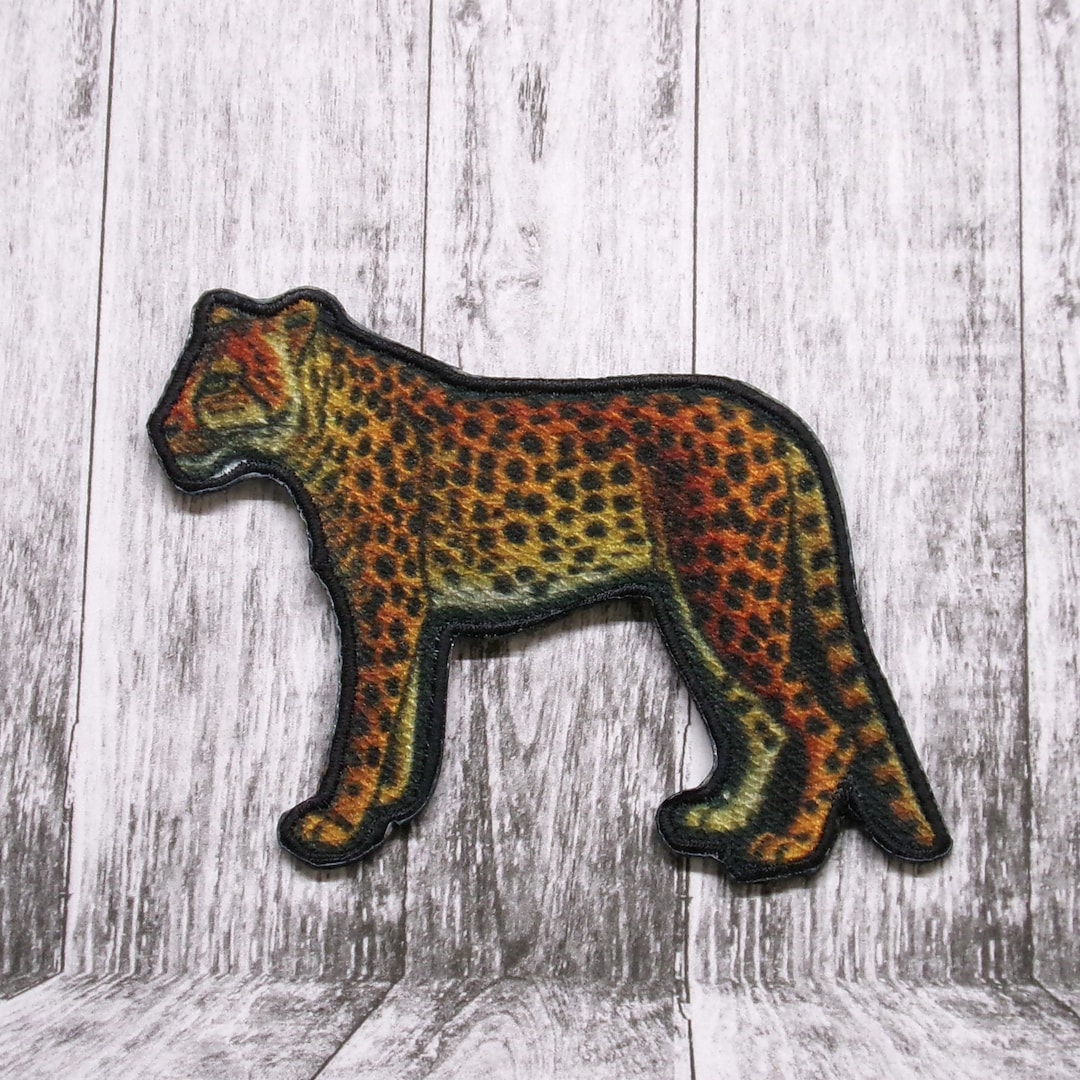 Cheetah Patch Iron-on/sew-on Applique for Clothing Vest Backpack, Wild ...