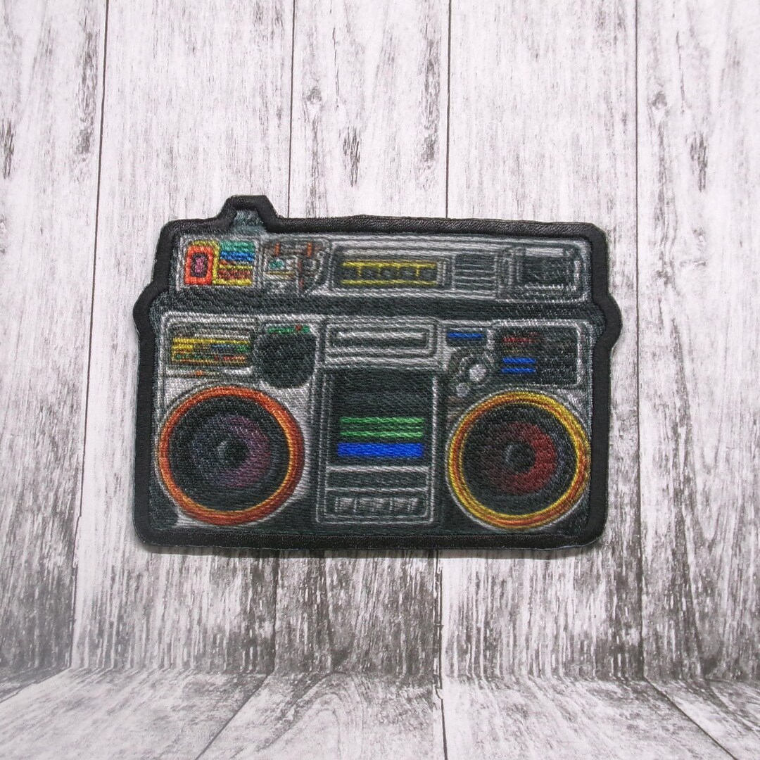 Boombox Patch/iron-on Patch/retro Music/80s Style/dj Culture/vintage ...