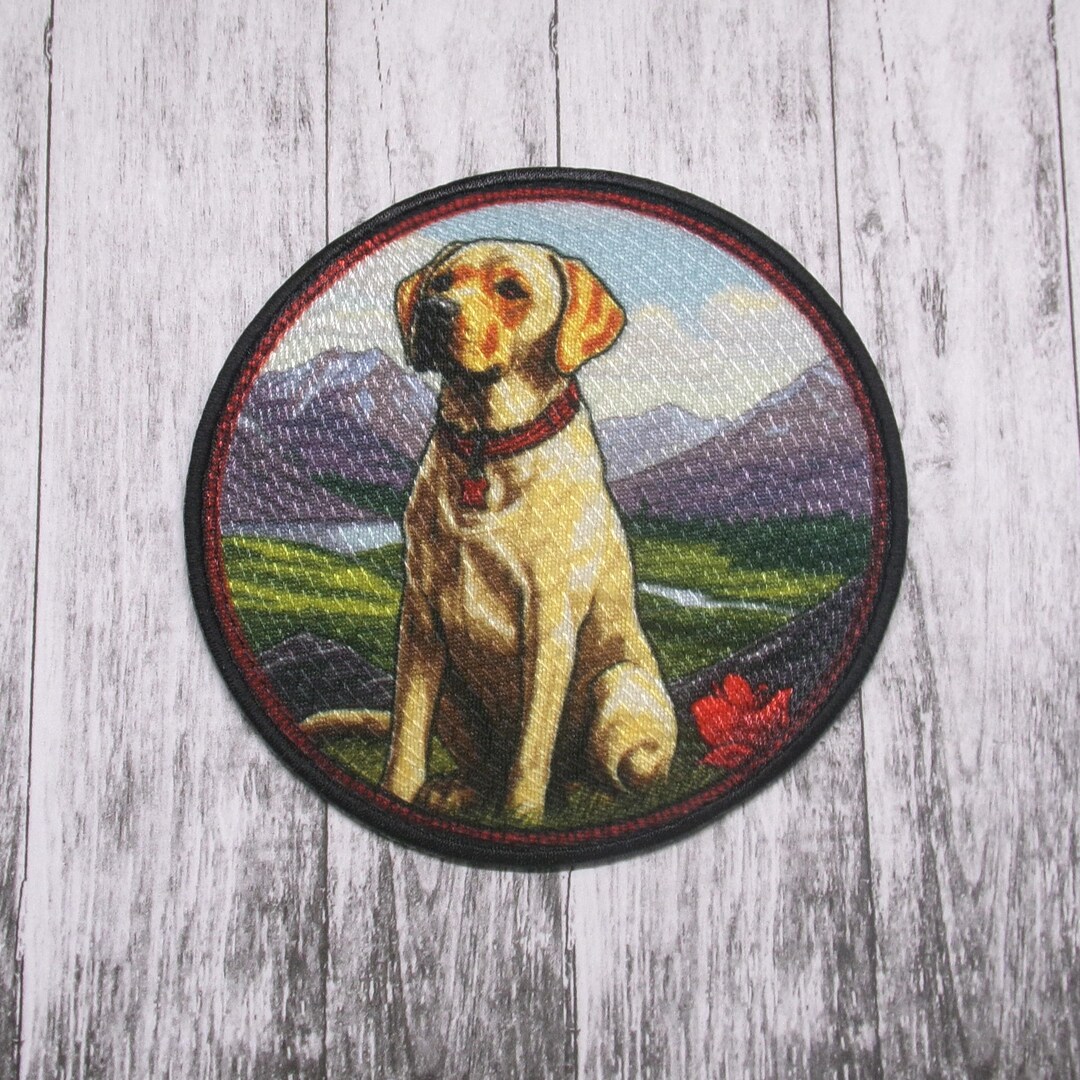 Yellow Labrador Patch Iron-on/sew-on Applique for Vest Jacket Bag ...
