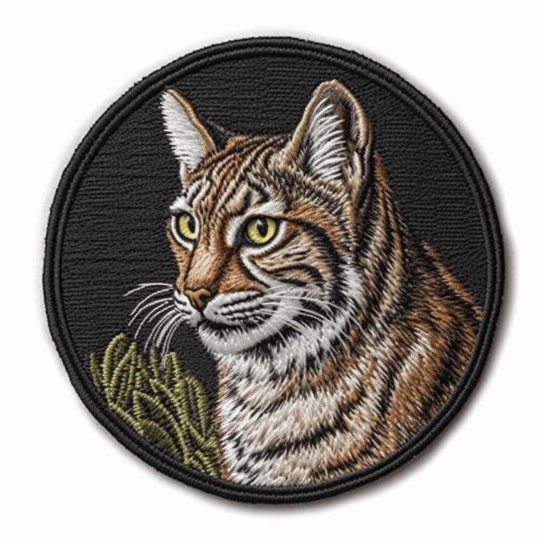 Bobcat Patch Iron-on/sew-on Applique for Vest Jacket Bag Clothing ...