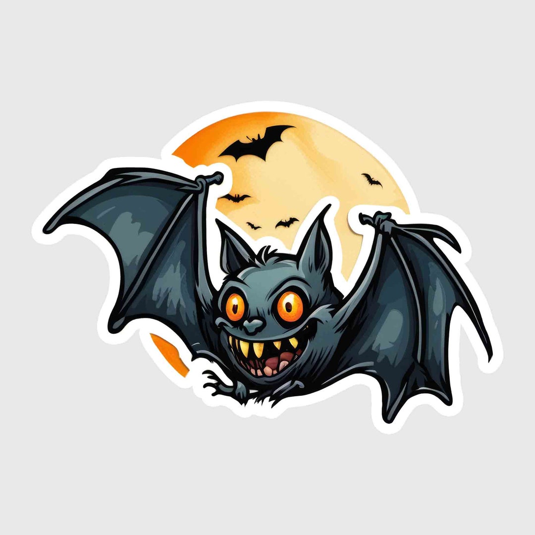 Halloween Bat Decal Spooky Vinyl Stickers Decals Holiday - Etsy