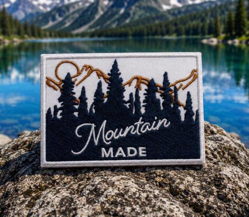Mountain Made Patch/iron-on Patch/nature Badge/hiking & Camping in ...