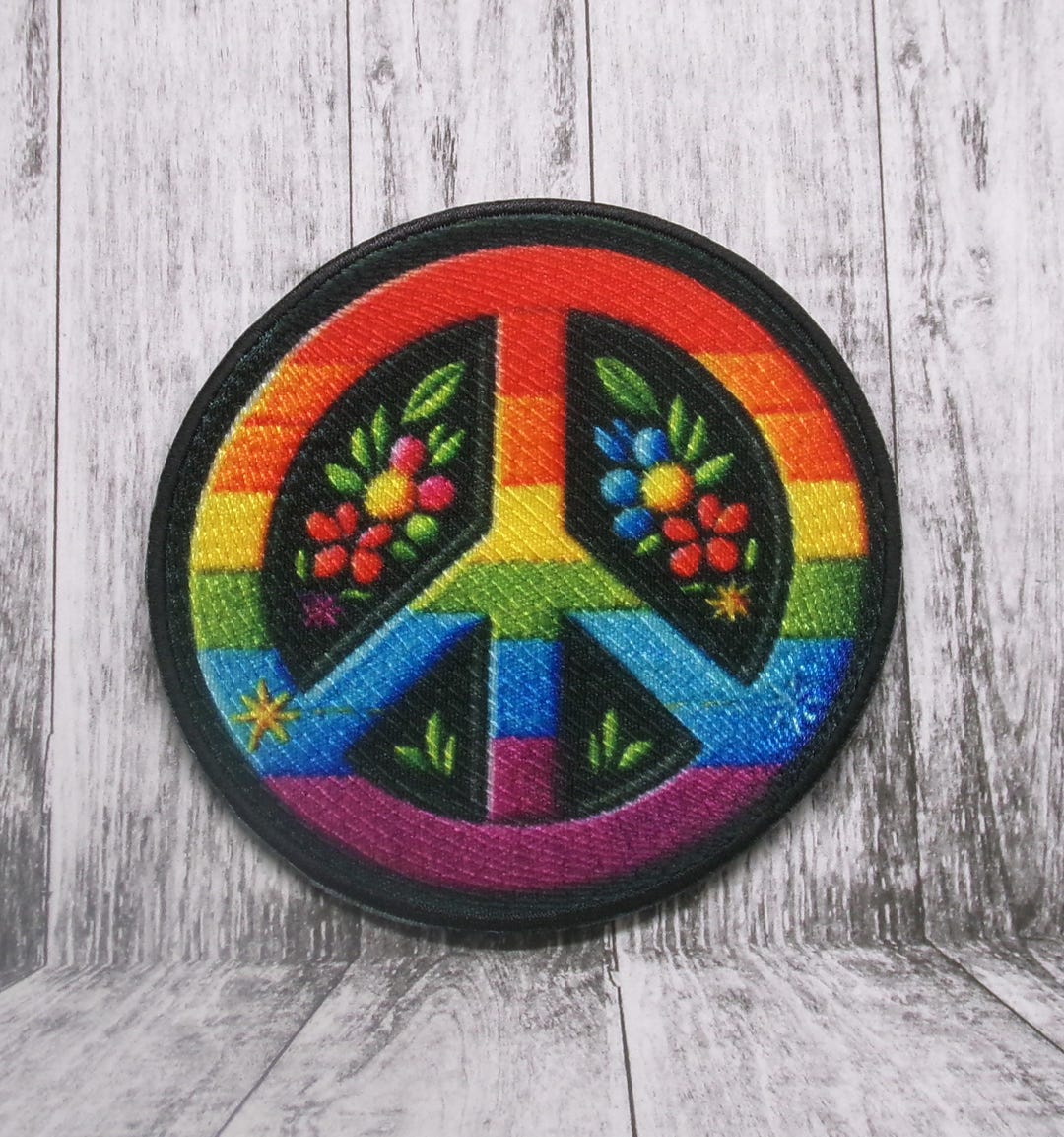 Peace Sign Patch/iron-on Patch/etro Badge, Hippie, Woodstock, Boho ...