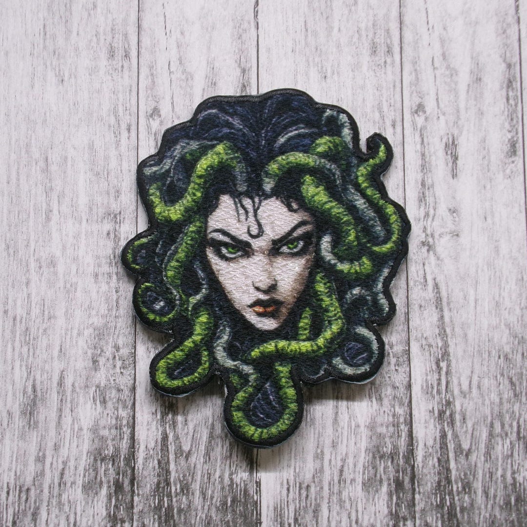 Medusa Patch W/snakes in Hair/snake Patch/iron-on Patch/applique for Clothing/backpack/argonaut ...