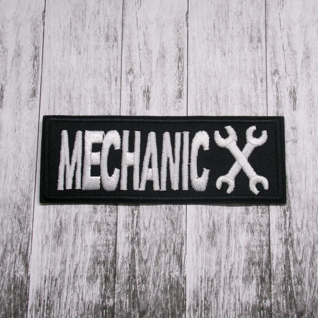 Mechanic Patch Embroidered Iron-on Applique for Jacket, Clothing ...