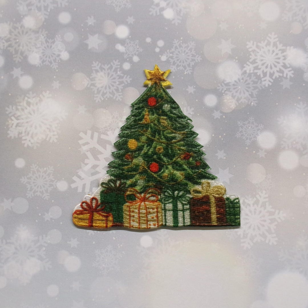 Christmas Tree Patch Iron-on/sew-on Applique for Vest Jacket Bag ...