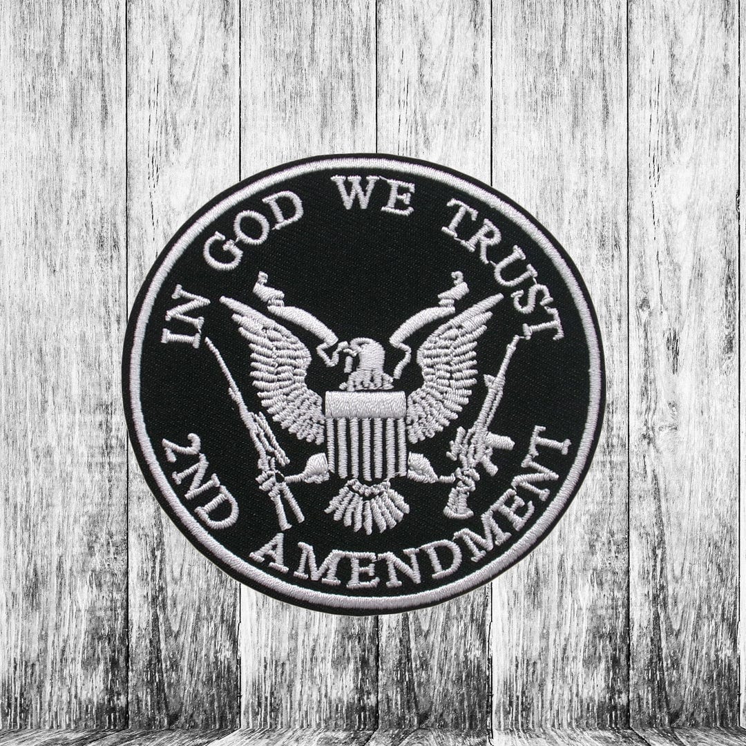 In God We Trust 2nd Amendment Patch 2A Embroidered Iron-on Applique for ...