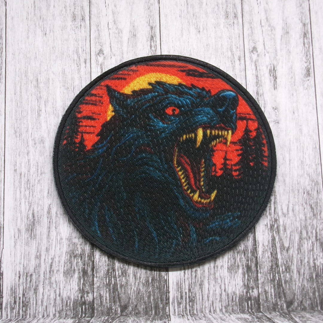 Werewolf Patch Iron-on Applique for Jacket, Clothing, Backpack, Tote ...