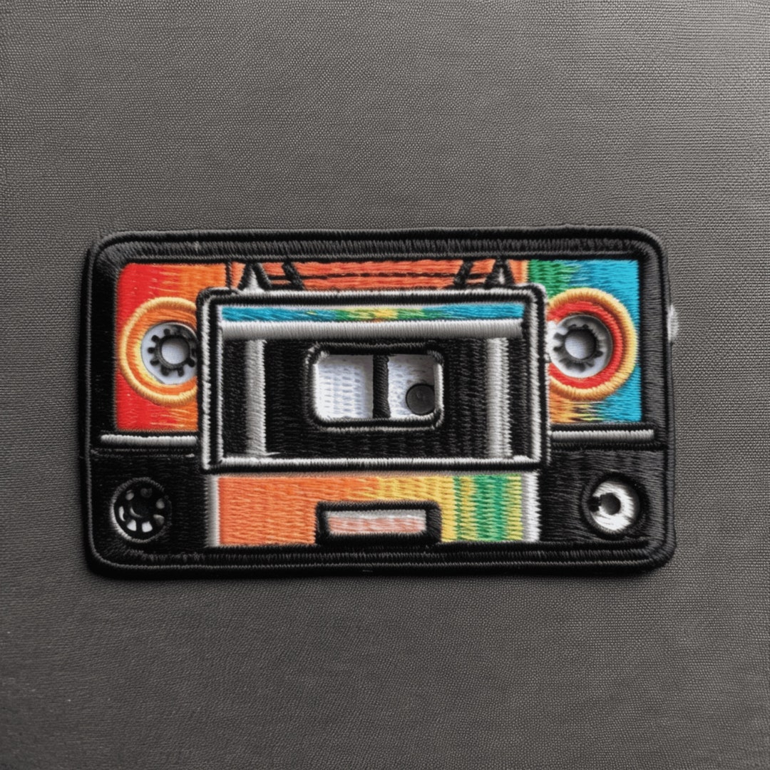 Cassette Tape Patch Iron-on/sew-on DIY Applique for Vest Jacket Bag ...
