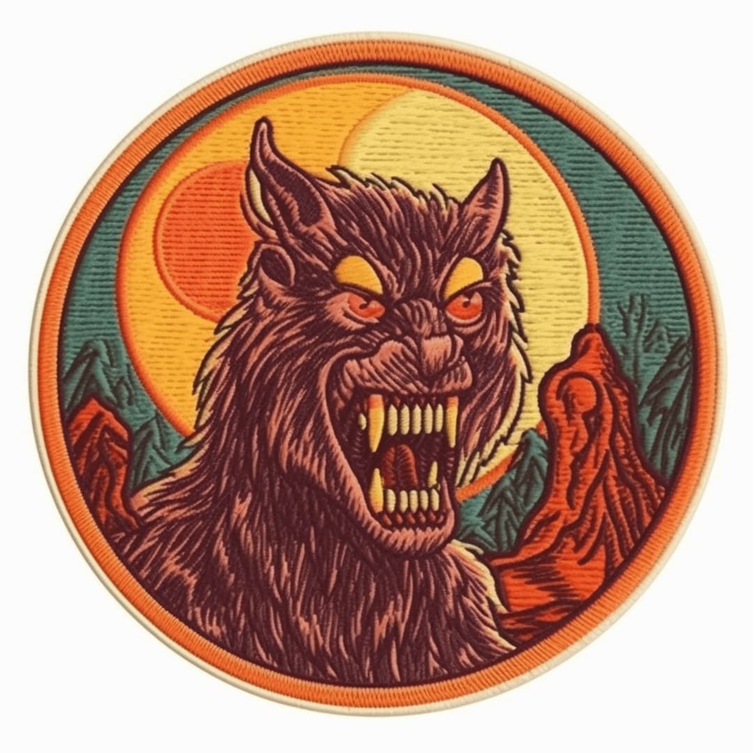 Snarling Werewolf Patch Iron-on/sew-on Applique for Vest Jacket Bag ...