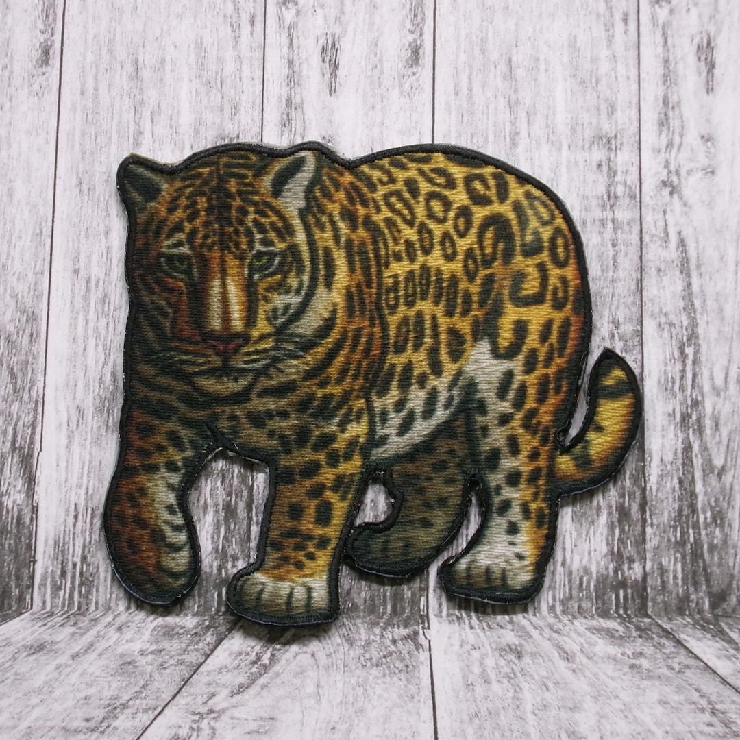 Jaguar Patch Iron-on/sew-on Applique for Clothing Vest Backpack, Wild ...