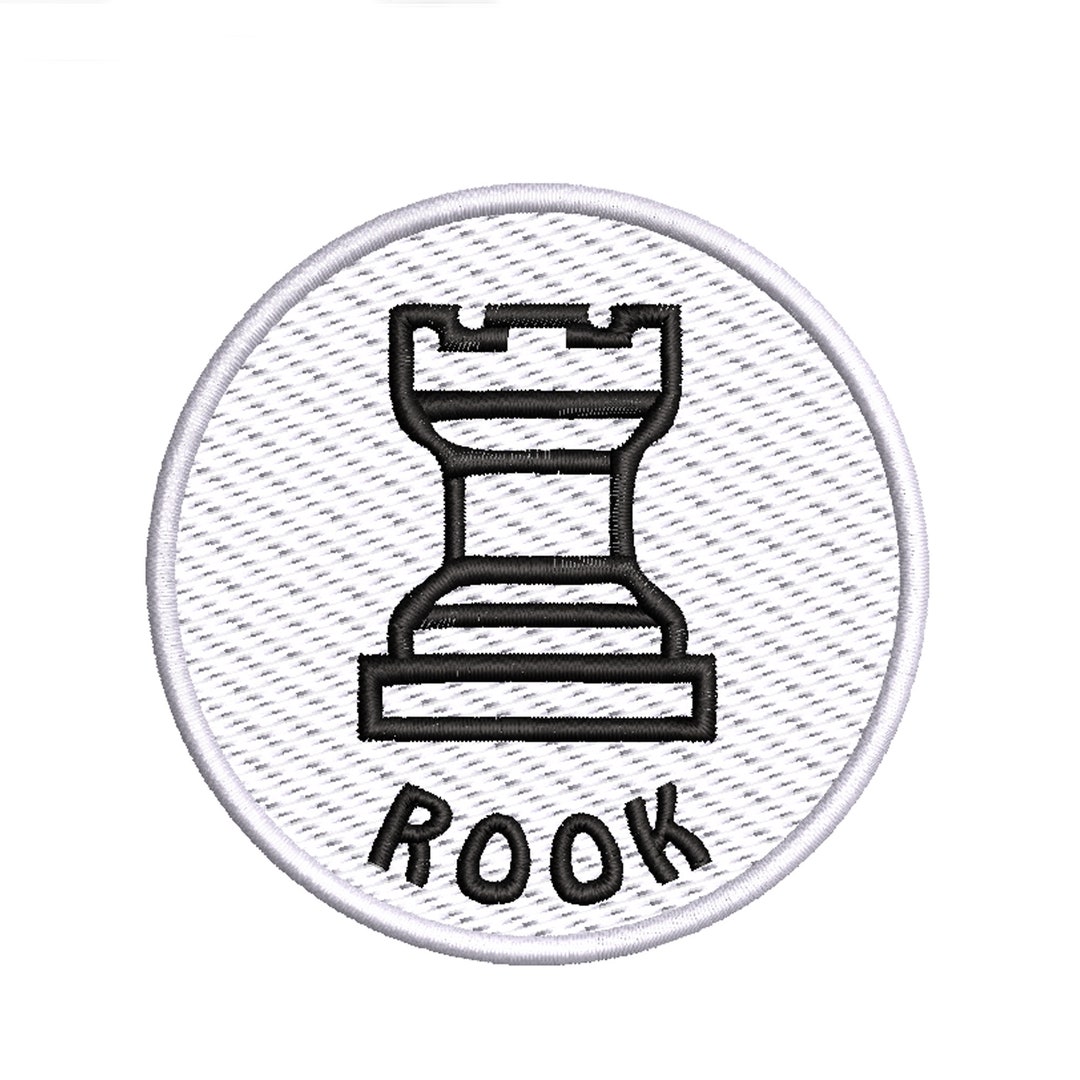Black Rook Chess Piece Patch Embroidered Iron-on/sew-on DIY - Etsy