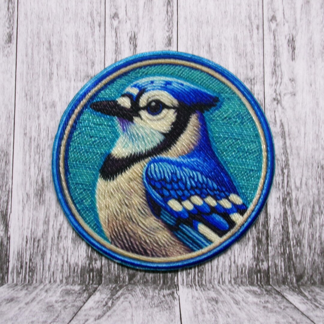 Blue Jay Patch/iron-on Patch/songbird Badge/backyard Wildlife/bird ...