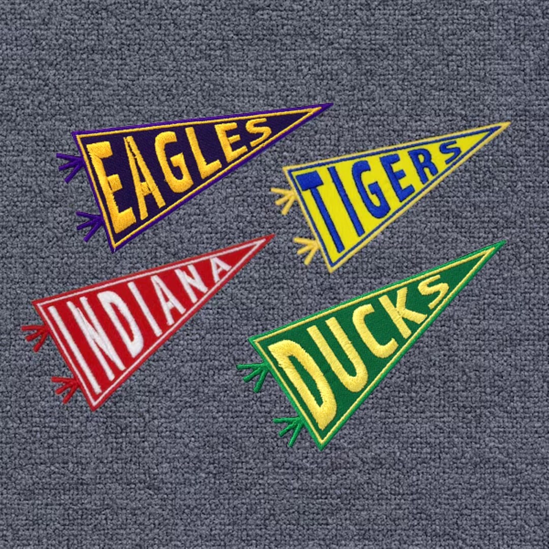 Personalized Pennant Patch With Team Name, Pennant Patch, Custom High ...