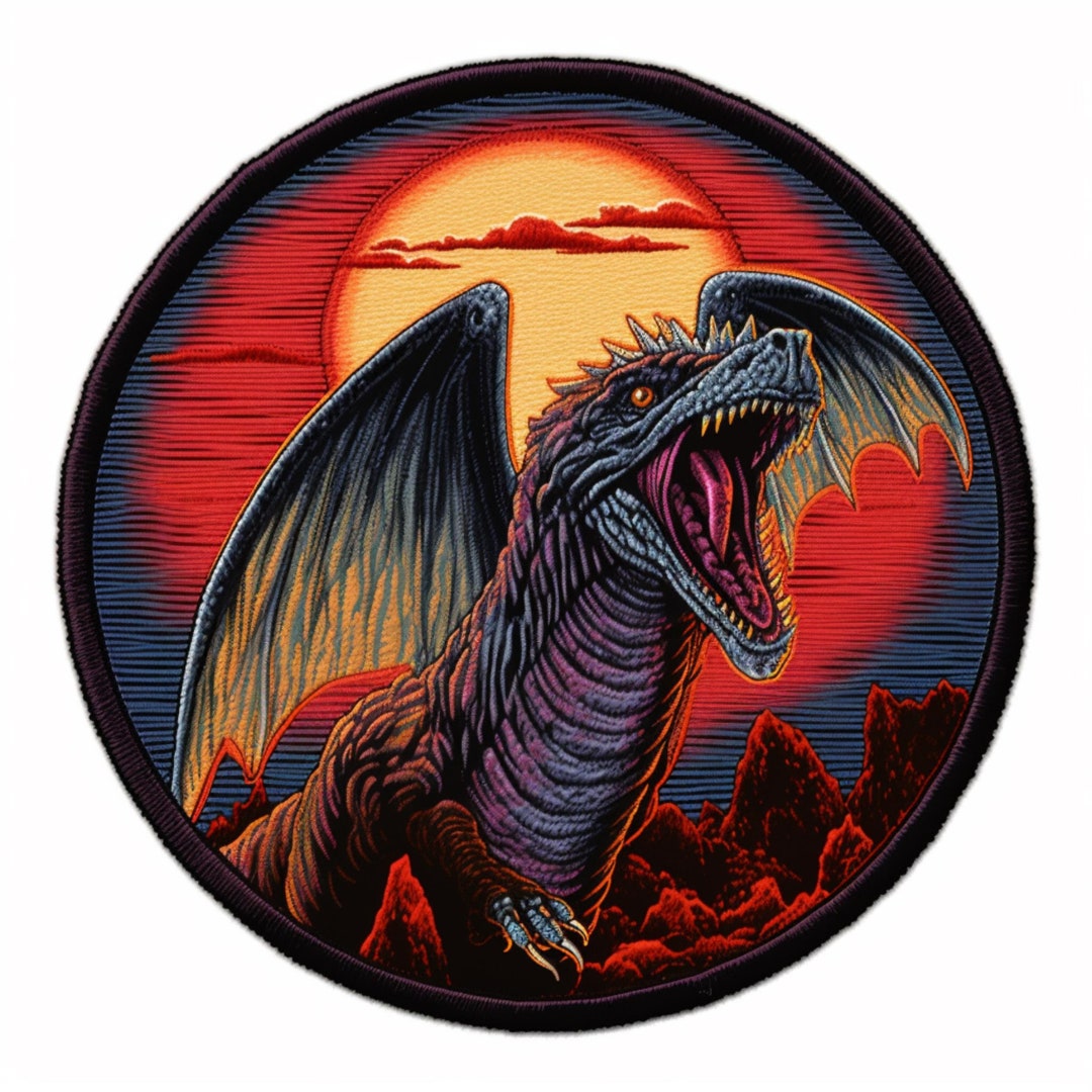 Kaiju Monster Patch Iron-on/sew-on Applique for Vest Jacket Clothing ...