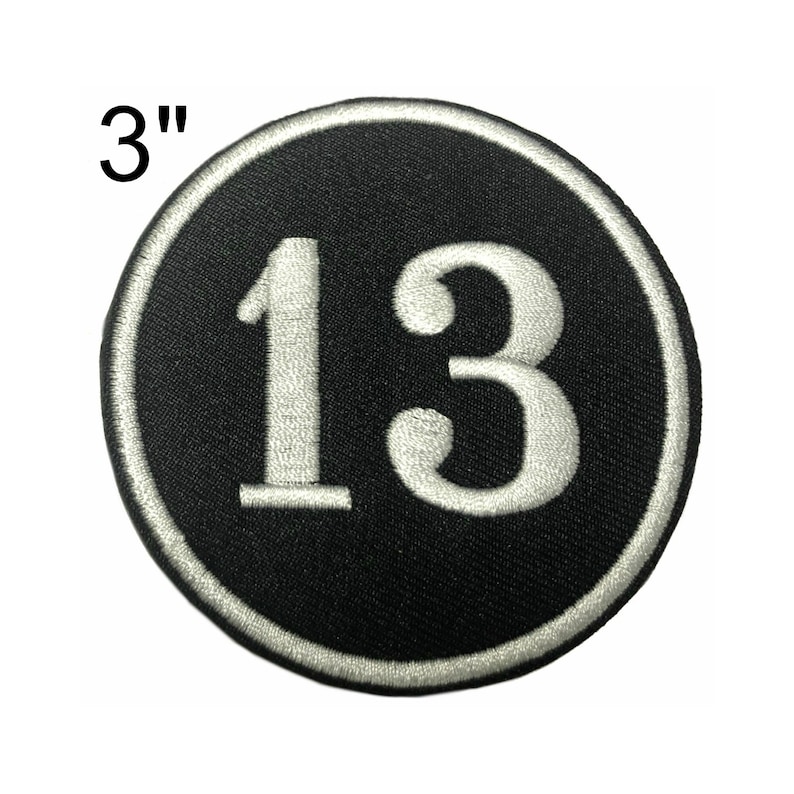 Lucky Number 13 Patch/iron-on Patch/biker Vest/outlaw Symbol/motorcycle ...