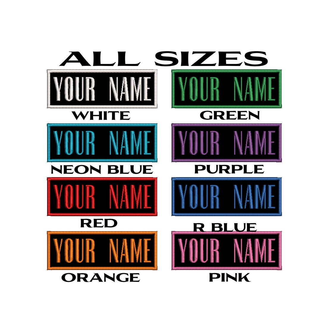 Custom your Name Personalized Name Tag Embroidered Patch Iron on Badge ...