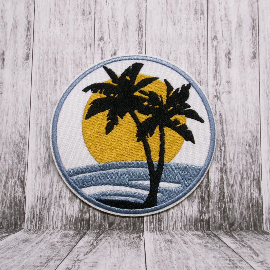 Palm Tree Patch/iron-on Patch/beach Souvenir/fun Vacation Coconut Girl ...