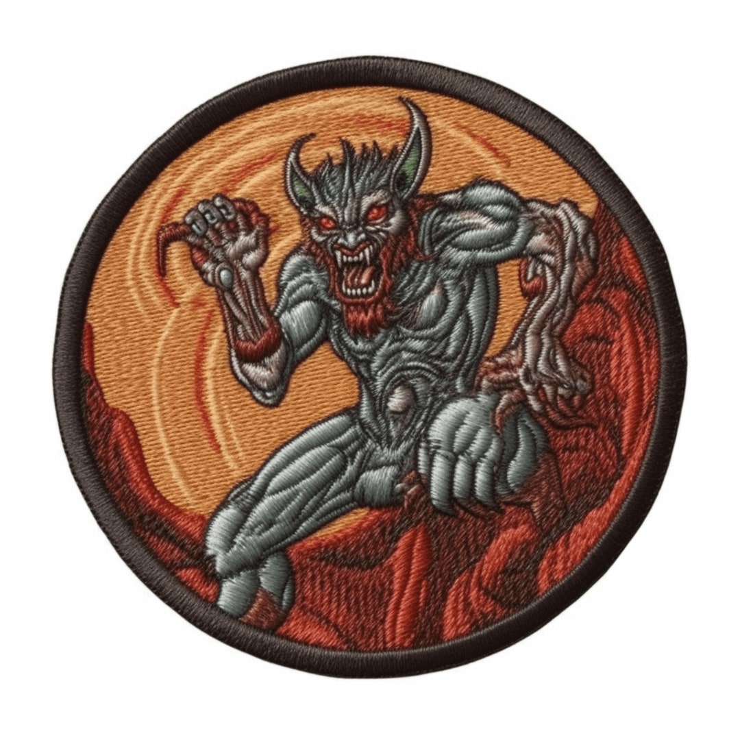 Demon Patch Iron-on/sew-on Applique for Vest Jacket Clothing Backpack ...