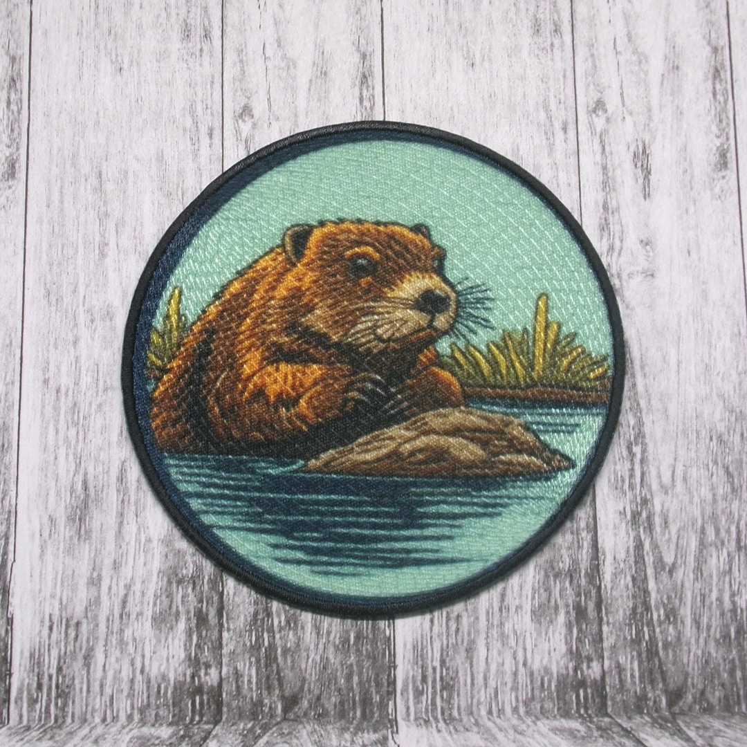 Beaver Patch/iron-on Patch/wild Critter/forest River Animal/nature ...