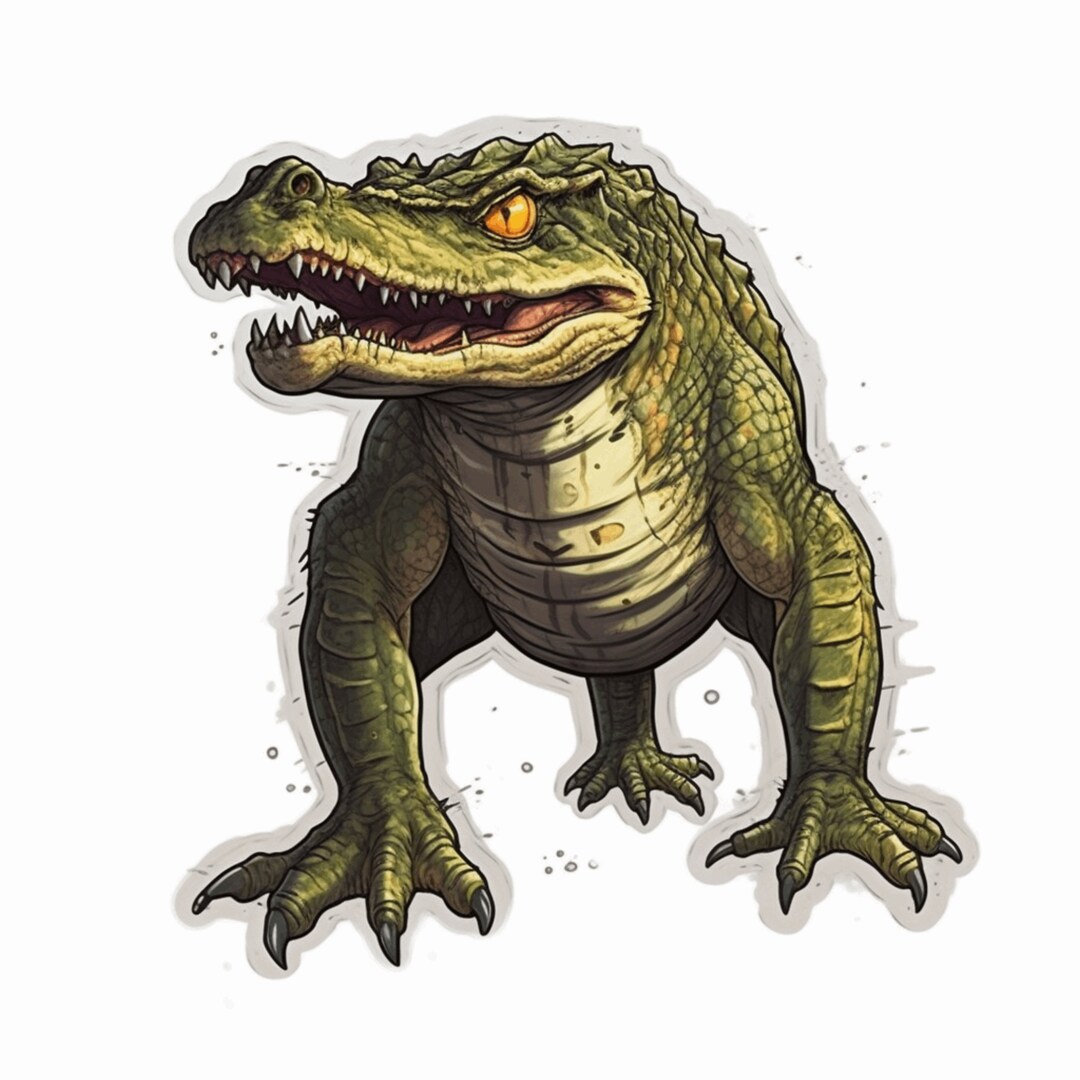 Prehistoric Alligator Sticker Wild Animal Sticker Vinyl - Etsy